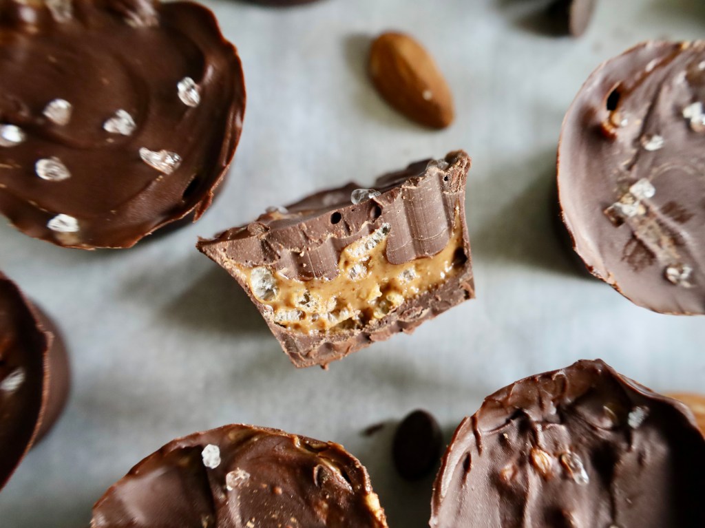 Crispy Chocolate Almond Cups